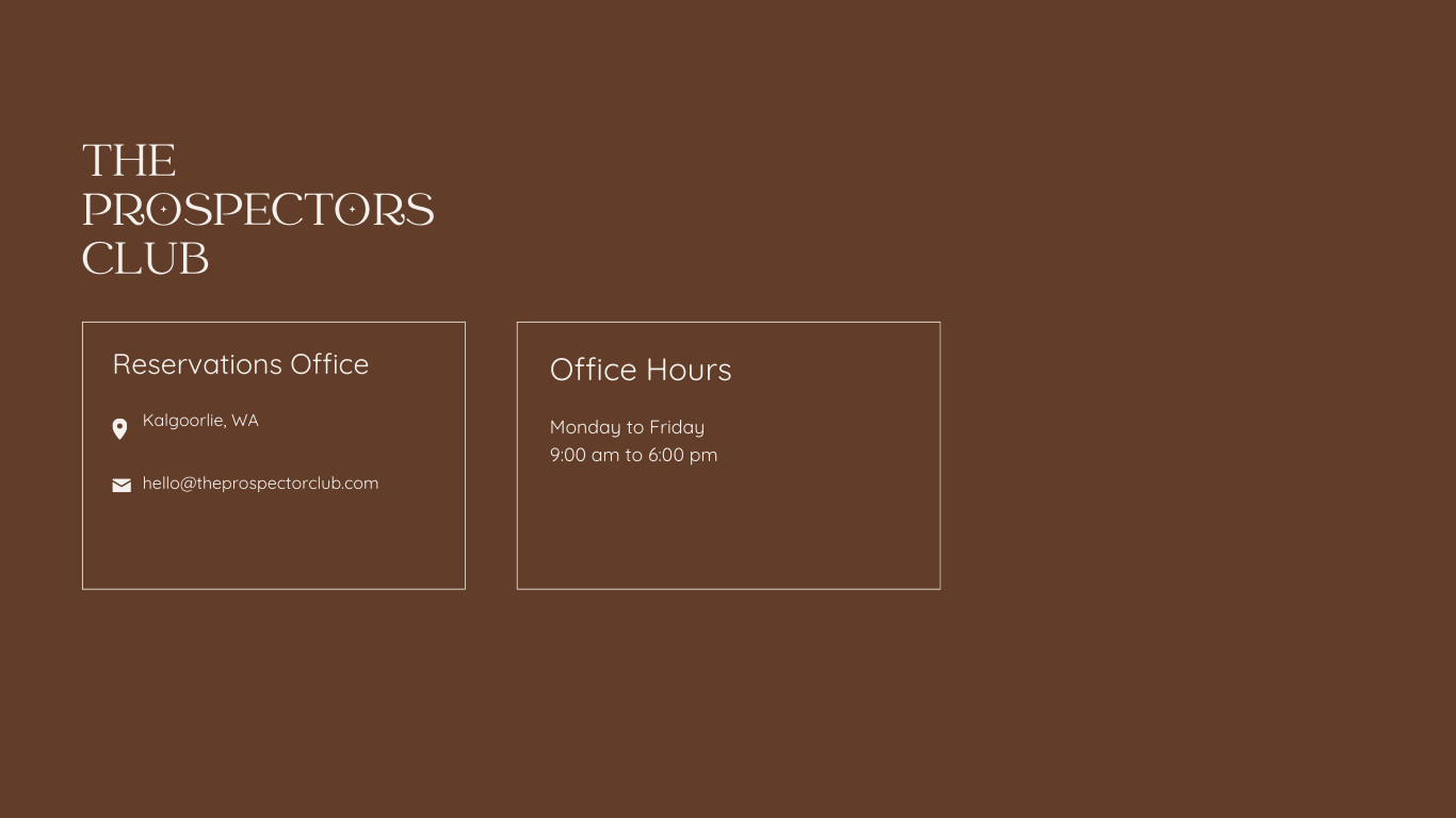 Contact | The Prospectors Club